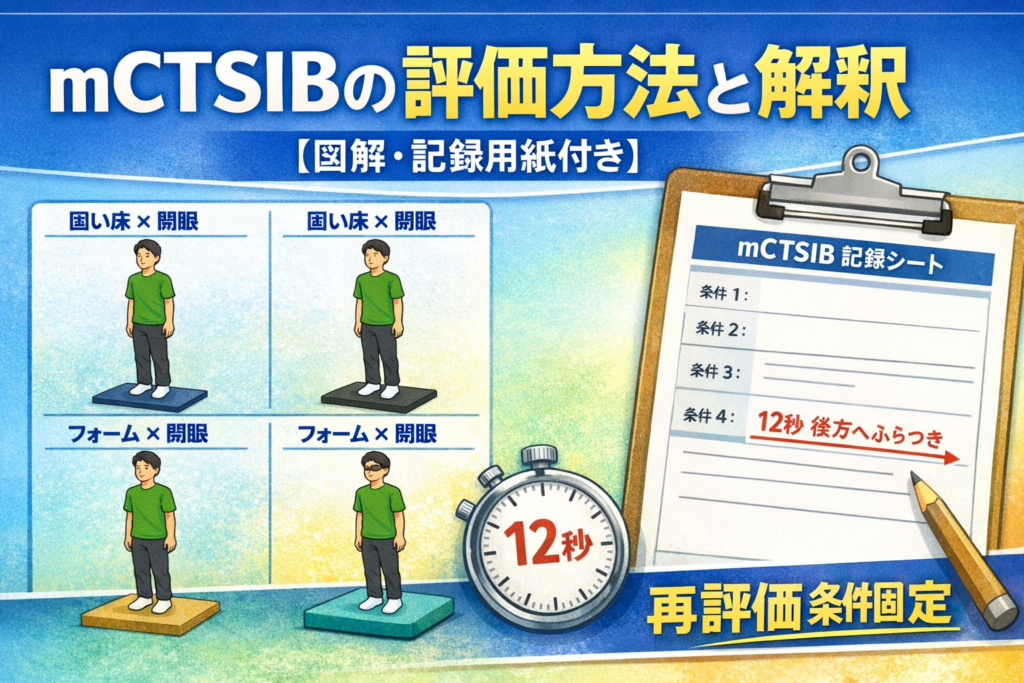 mCTSIB の評価方法【4条件・図解・記録用紙】 | リハビリくん