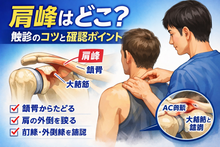 肩峰の触診ポイント｜位置・探し方・確認法 | リハビリくん