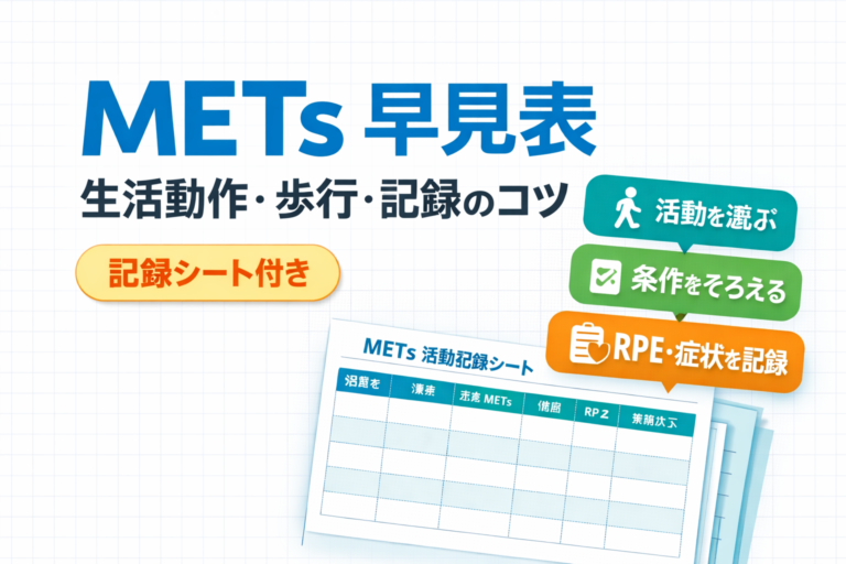 METs 早見表｜生活動作・家事・歩行の一覧 | リハビリくん