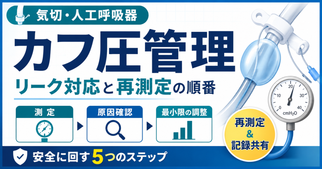 気切のカフ圧管理｜リーク対応と再測定 | リハビリくん